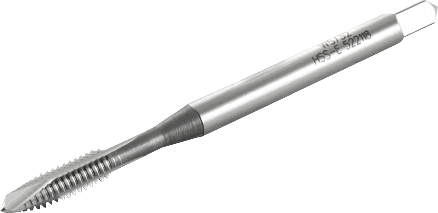 Macho máquina HSS E, 5/32" BSW, com ponta helicoidal, DIN 21...